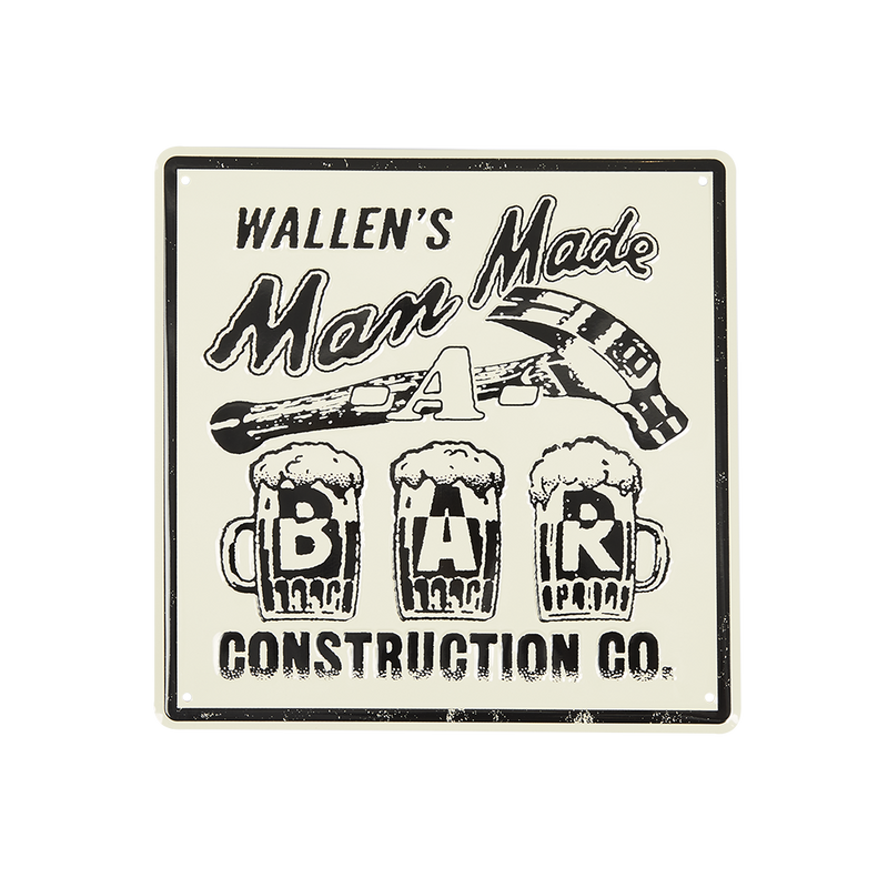 Man Made A Bar Tin Sign - Morgan Wallen Official Store